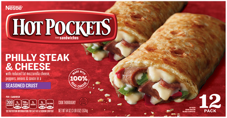 Philly Steak & Cheese Frozen Sandwich 12 Pack | Official HOT POCKETS®