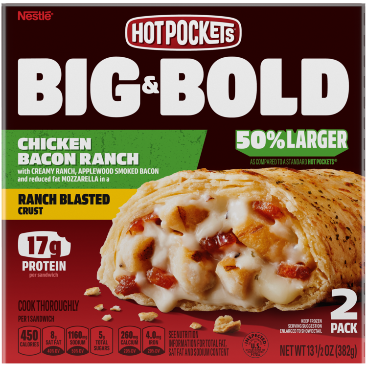 Big and Bold Chicken Bacon Ranch Frozen Sandwich | Official HOT POCKETS®
