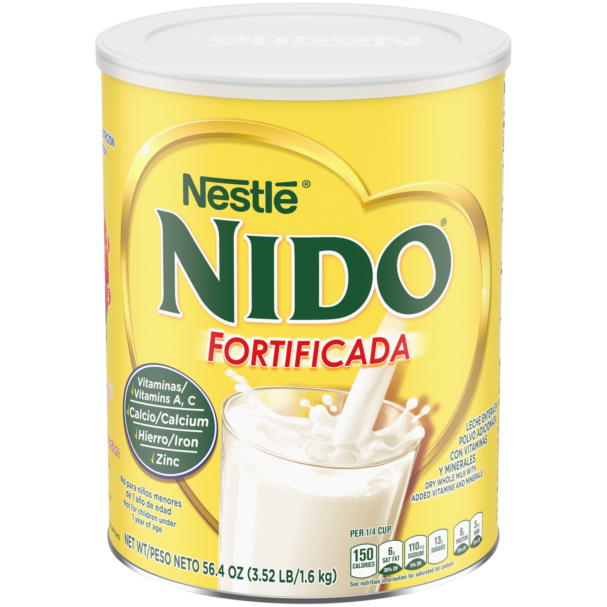 NIDO Fortificada Dry Whole Milk Beverage 56.3 oz | Nestlé NIDO®