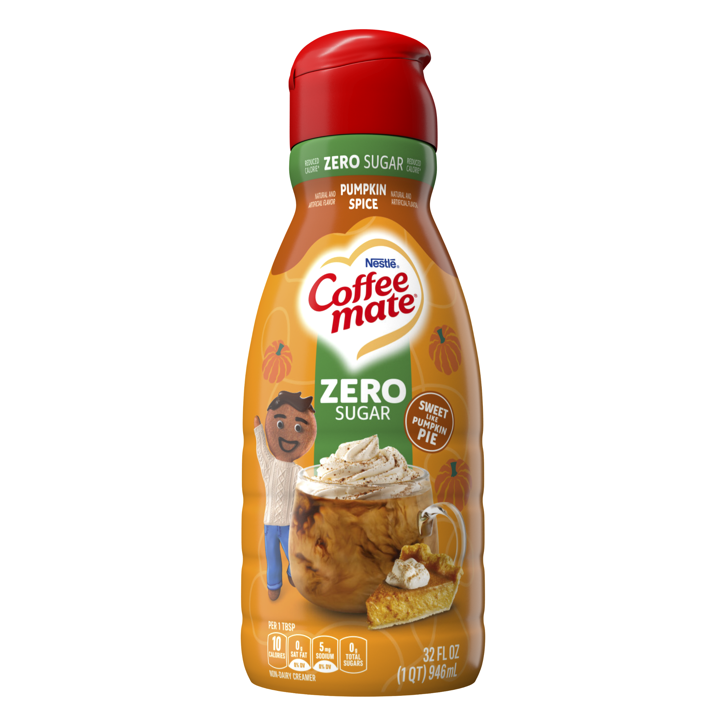 Zero Sugar Pumpkin Spice Coffee Creamer 32 fl oz. | Official Coffee mate®