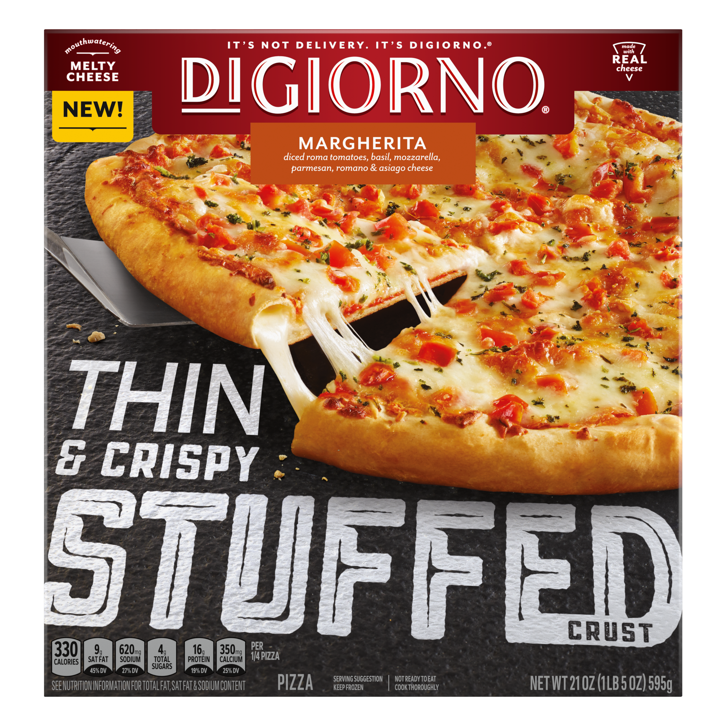 Frozen Thin & Crispy Stuffed Margherita Pizza | Official DIGIORNO®