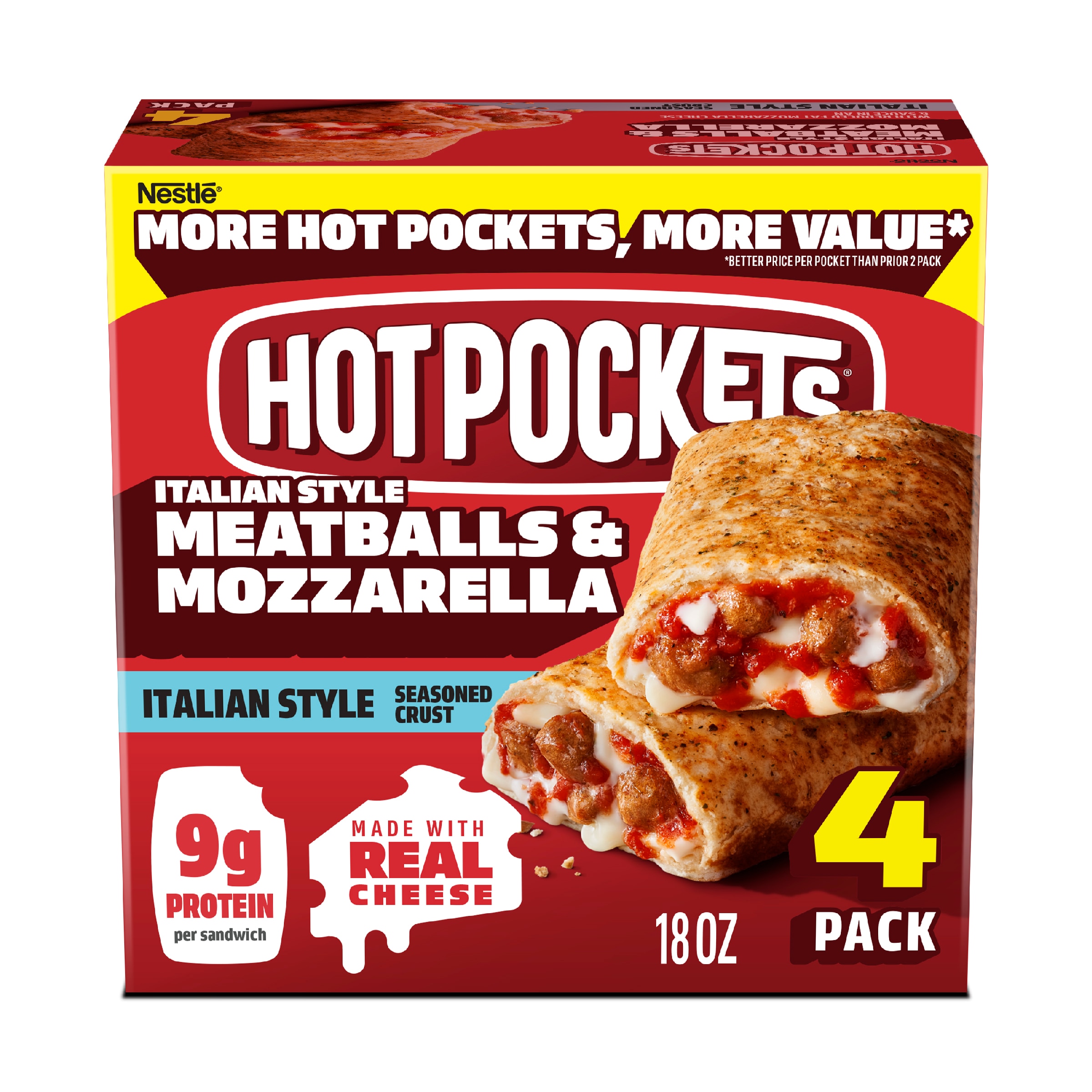 Meatballs and Mozzarella 18oz | Official HOT POCKETS®