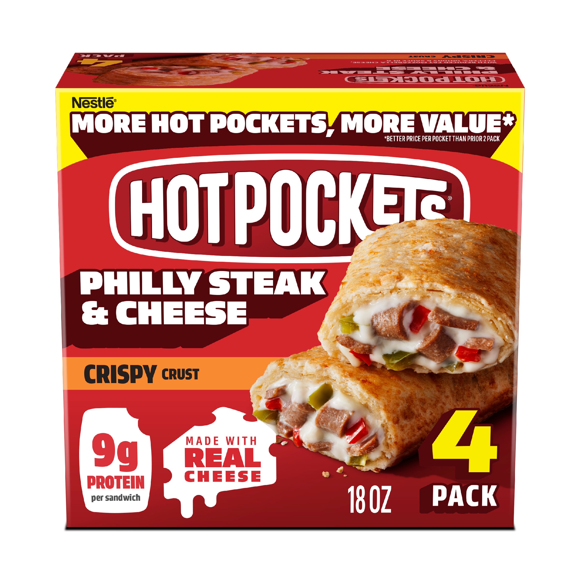 Philly Steak and Cheese Frozen Sandwiches | Official HOT POCKETS®