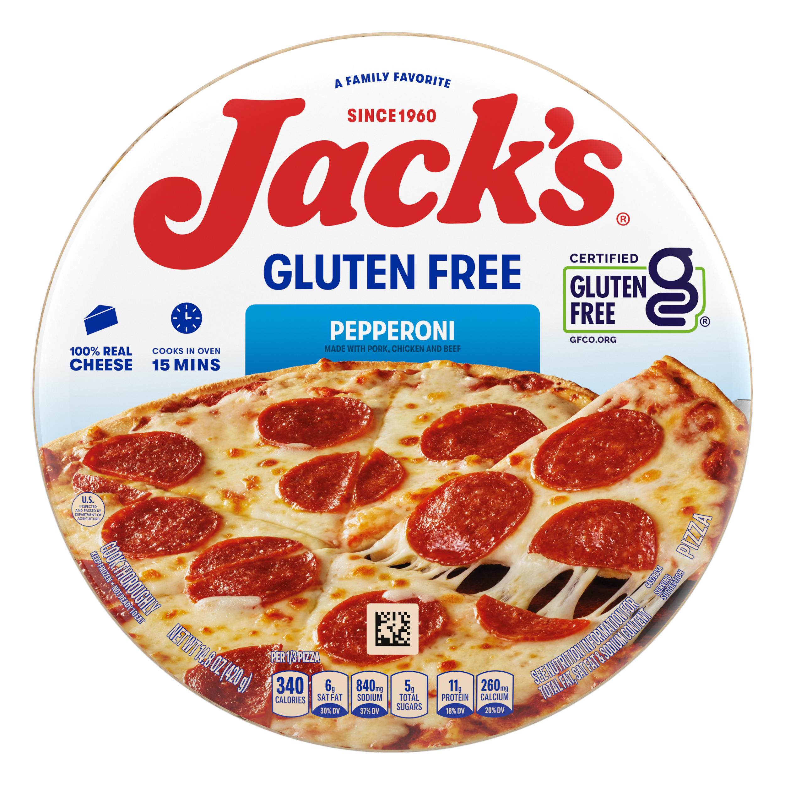Gluten Free Pepperoni Pizza | Official JACK'S® PIZZA