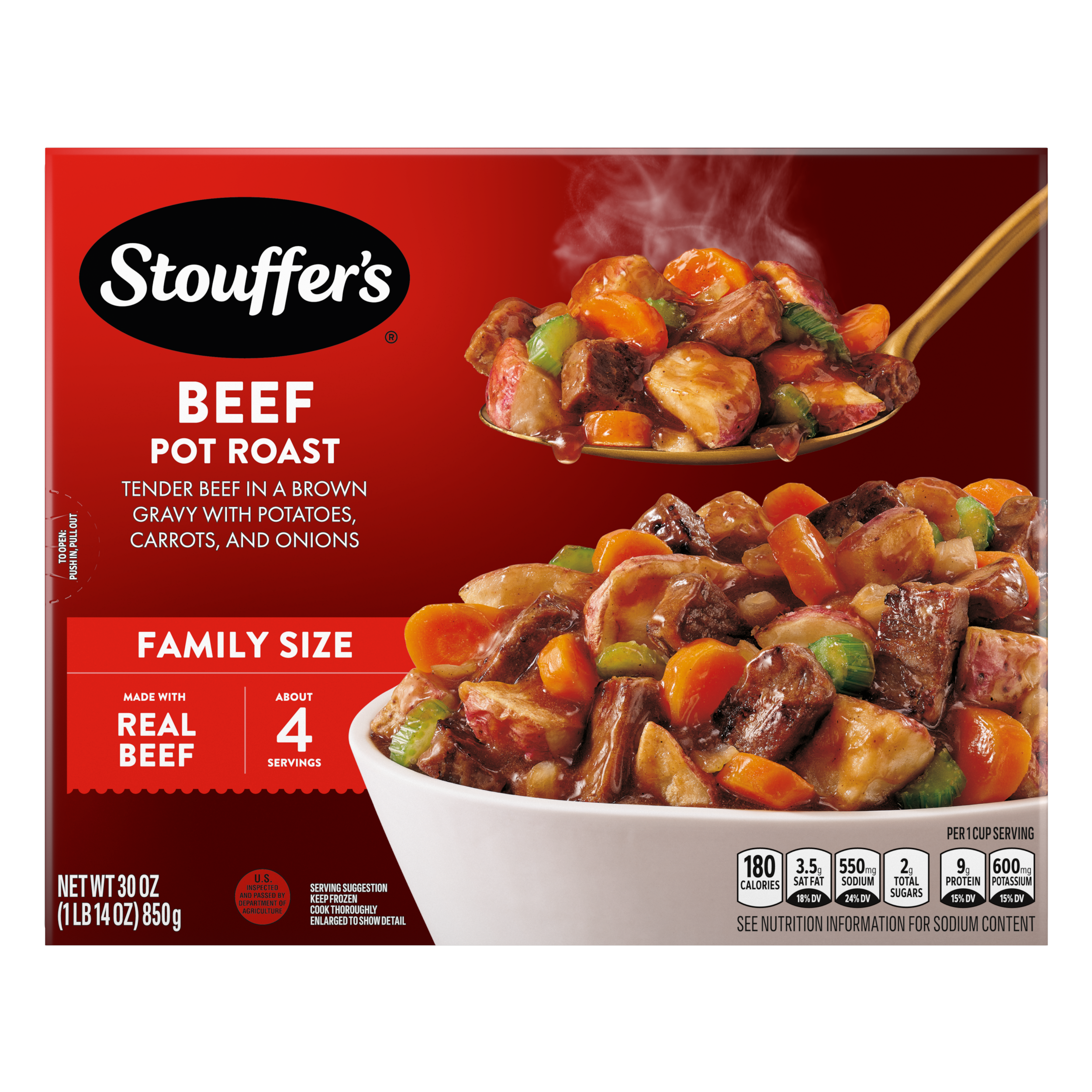 Beef Pot Roast Family Size Frozen Meal | Official STOUFFER'S®