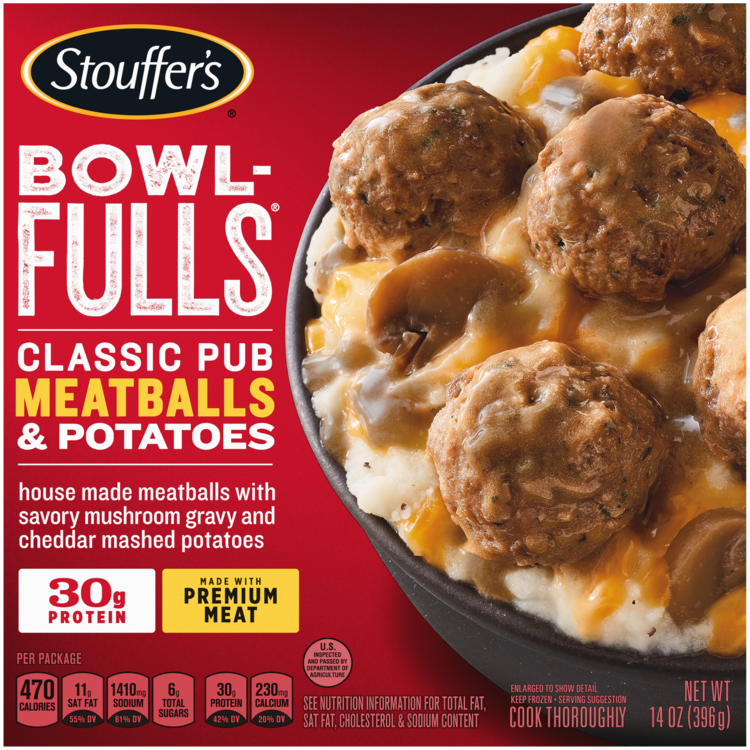 Classic Pub Meatballs & Potatoes BOWL-FULLS | Official STOUFFER'S®