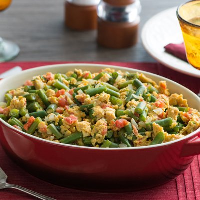 how to make green beans with eggs