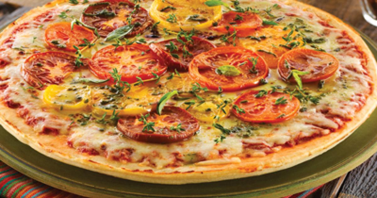 Pizza de Tomate y Albahaca | GoodNes