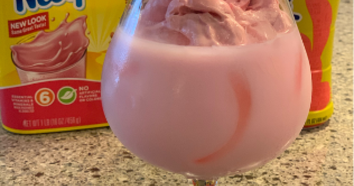 nesquik strawberry milkshake