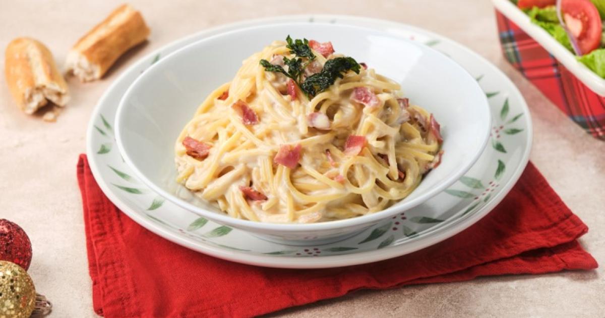 White Spaghetti with Bacon | Official MEDIA CREMA