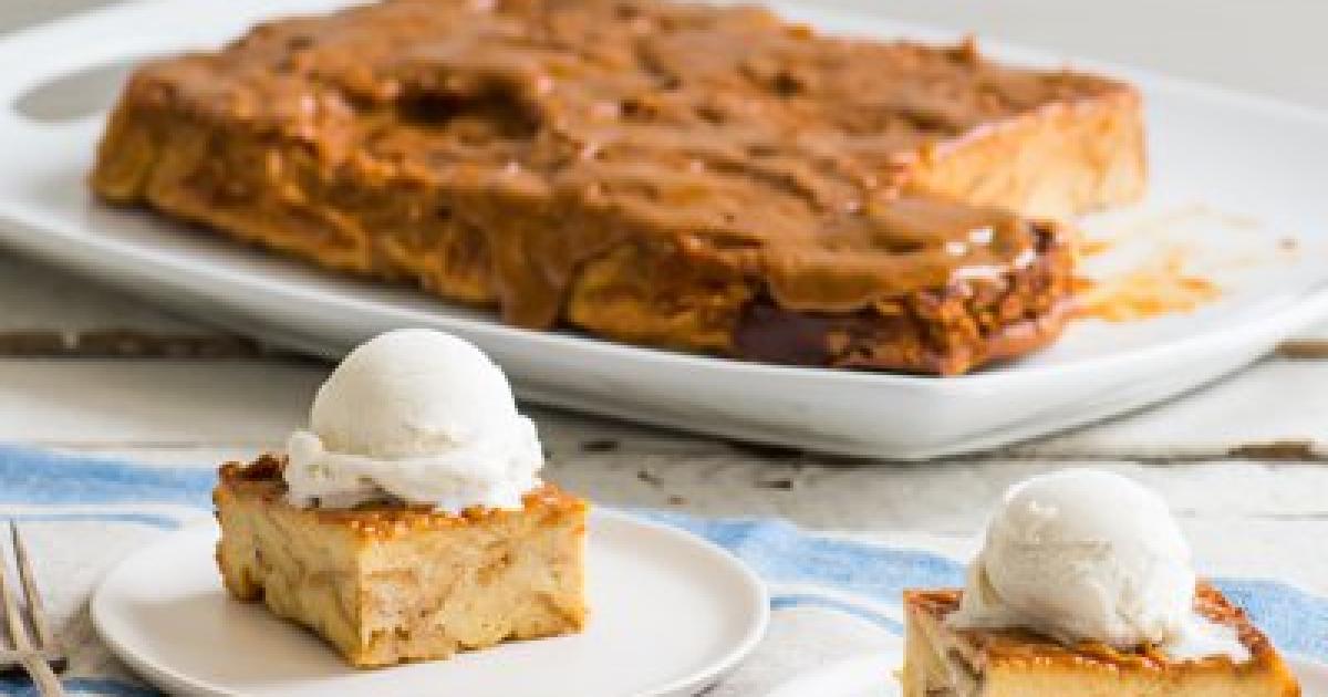 bread pudding with ice cream