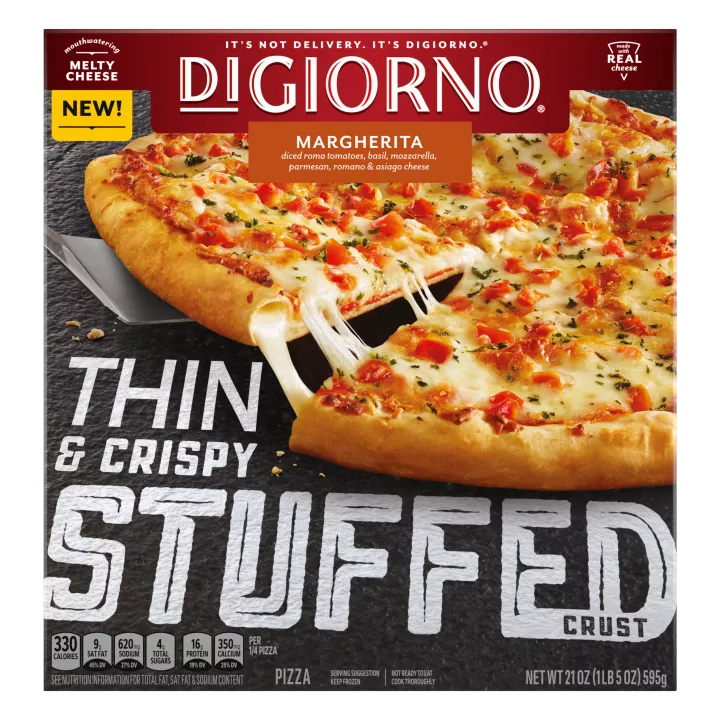Frozen Thin Crispy Stuffed Margherita Pizza Official DIGIORNO