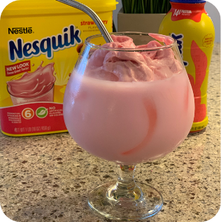 nesquik strawberry milkshake