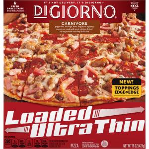 Loaded Ultra Thin Carnivore Frozen Pizza | Official DIGIORNO®