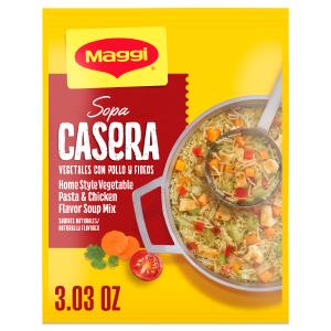 Sopa casera de vegetales con pollo y fideos | Maggi® oficial
